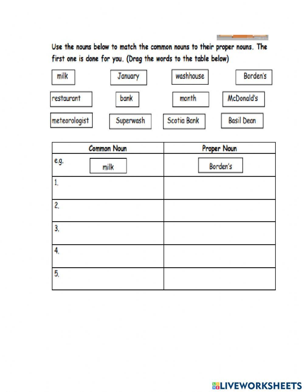 First work worksheet | Live Worksheets