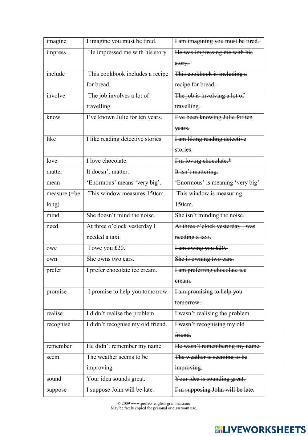2011327 | State verbs list | Isildinha Anjos