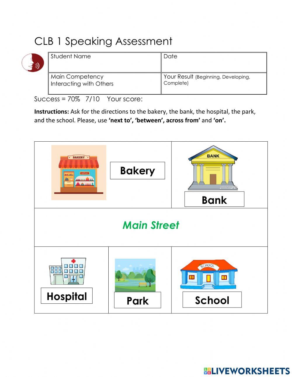 Directions to t… | Free Interactive Worksheets | 2011472