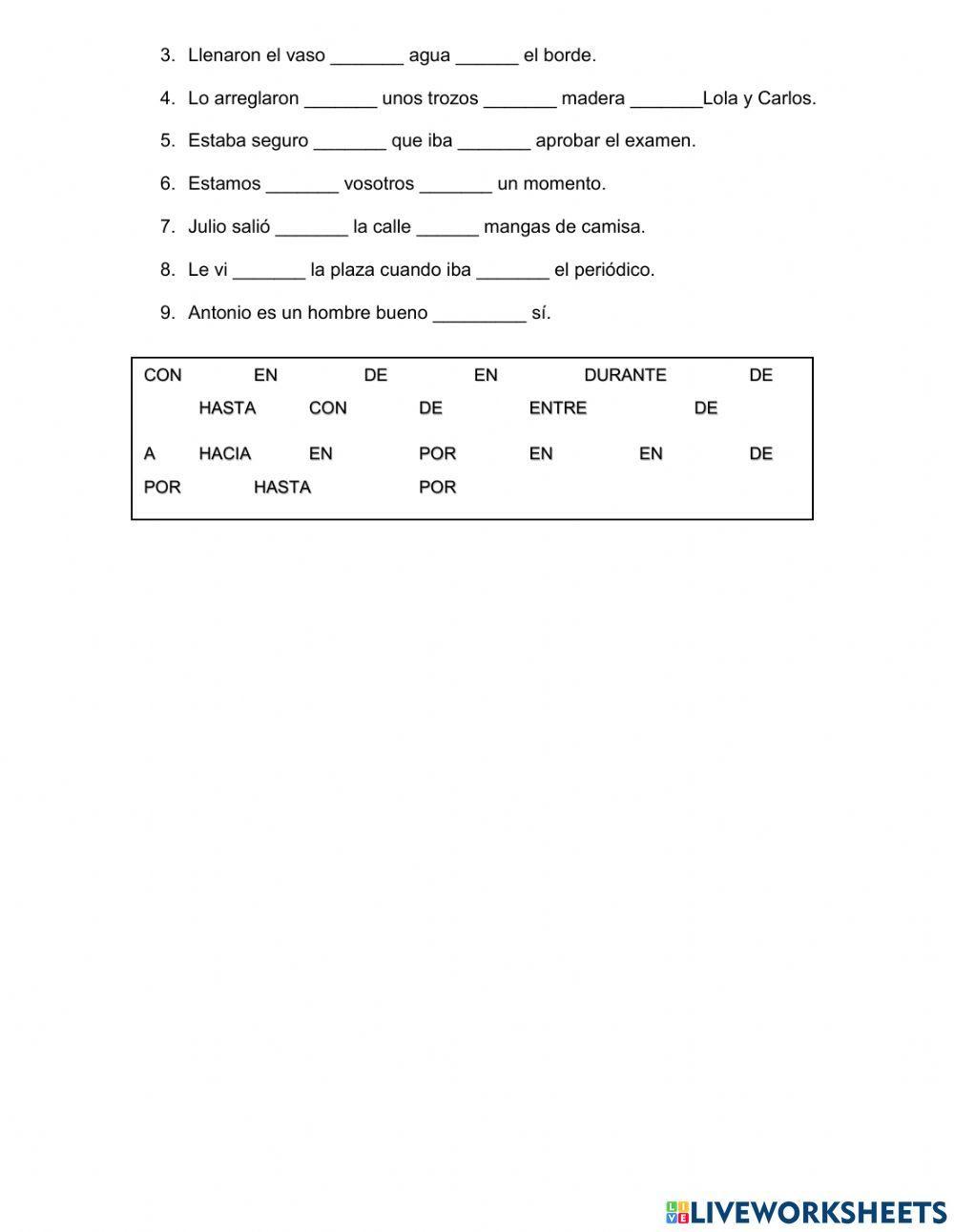 Ejercicios de gramatica 2011731 | Carolina Chiquillo