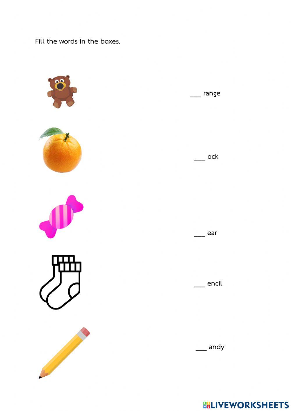 Matching :Things worksheet | Live Worksheets