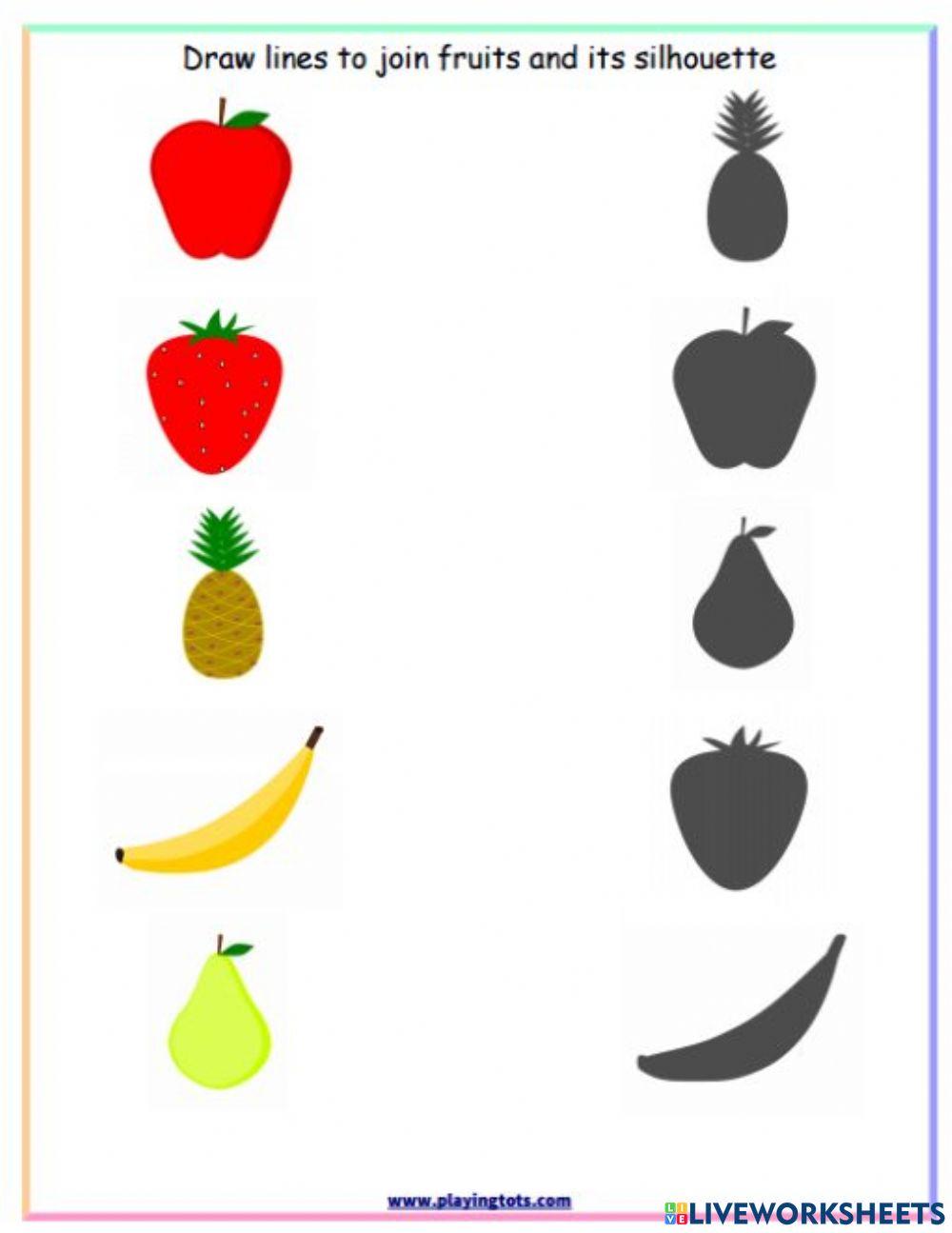 2344952 | ใบงานจับคู่ผลไม้ เด็กๆ | krusuksanti