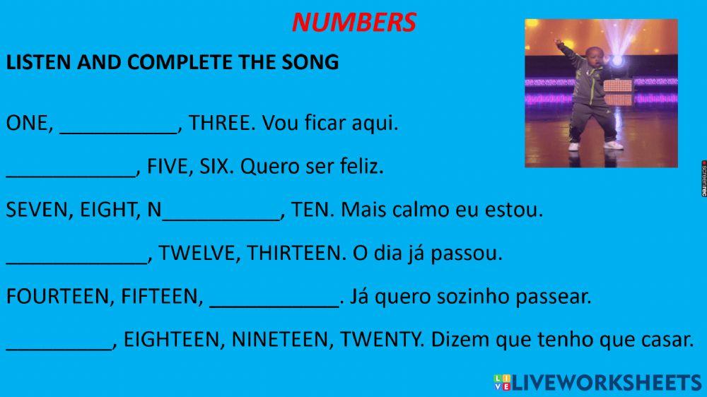 Numbers (listening activity) worksheet | Live Worksheets