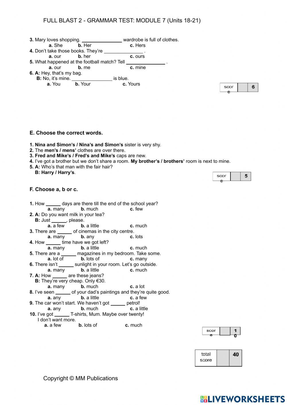 Module 7 – Full Blast 2 2345726 | ZoyaLonk | Live