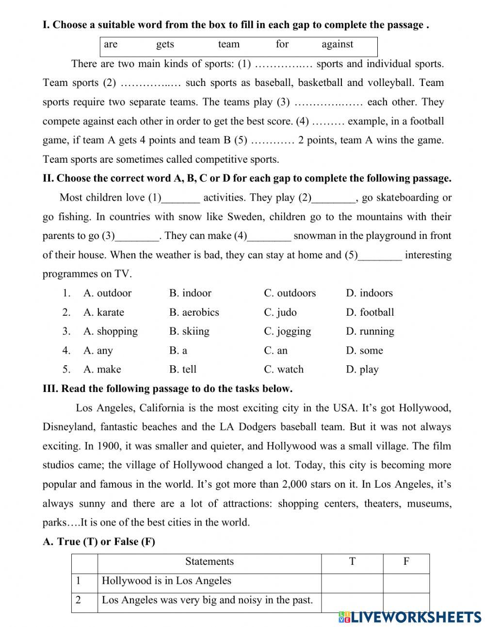 G6-cky2 de1 worksheet | Live Worksheets