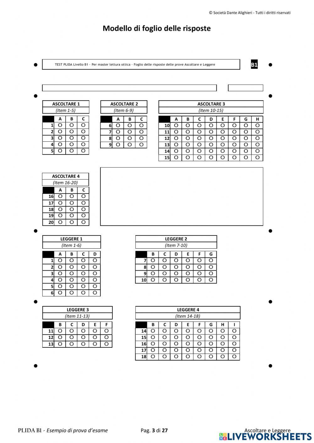 test Plida | Free Interactive Worksheets | 3580090