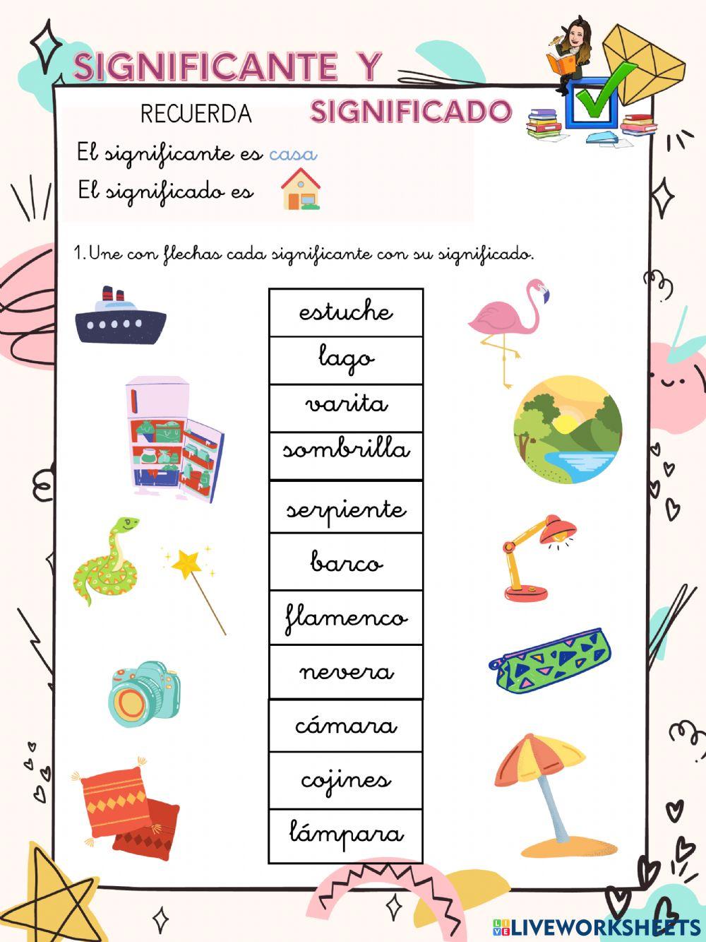 Palabra: significado y significante - con EJERCICIOS resueltos!🕟 ...
