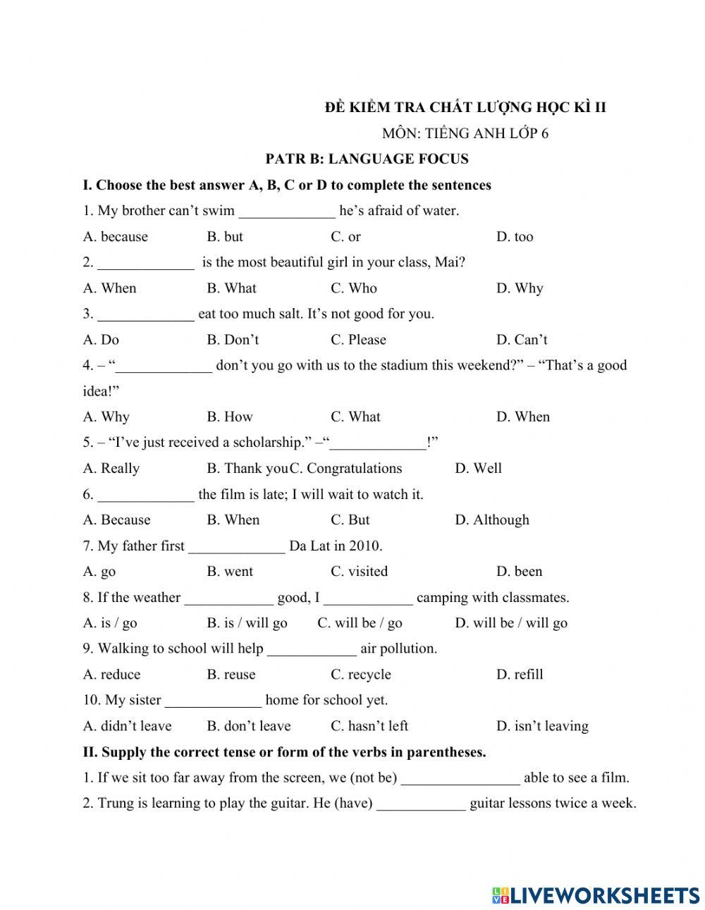 G6-cky2 de2 | Free Interactive Worksheets | 2016311