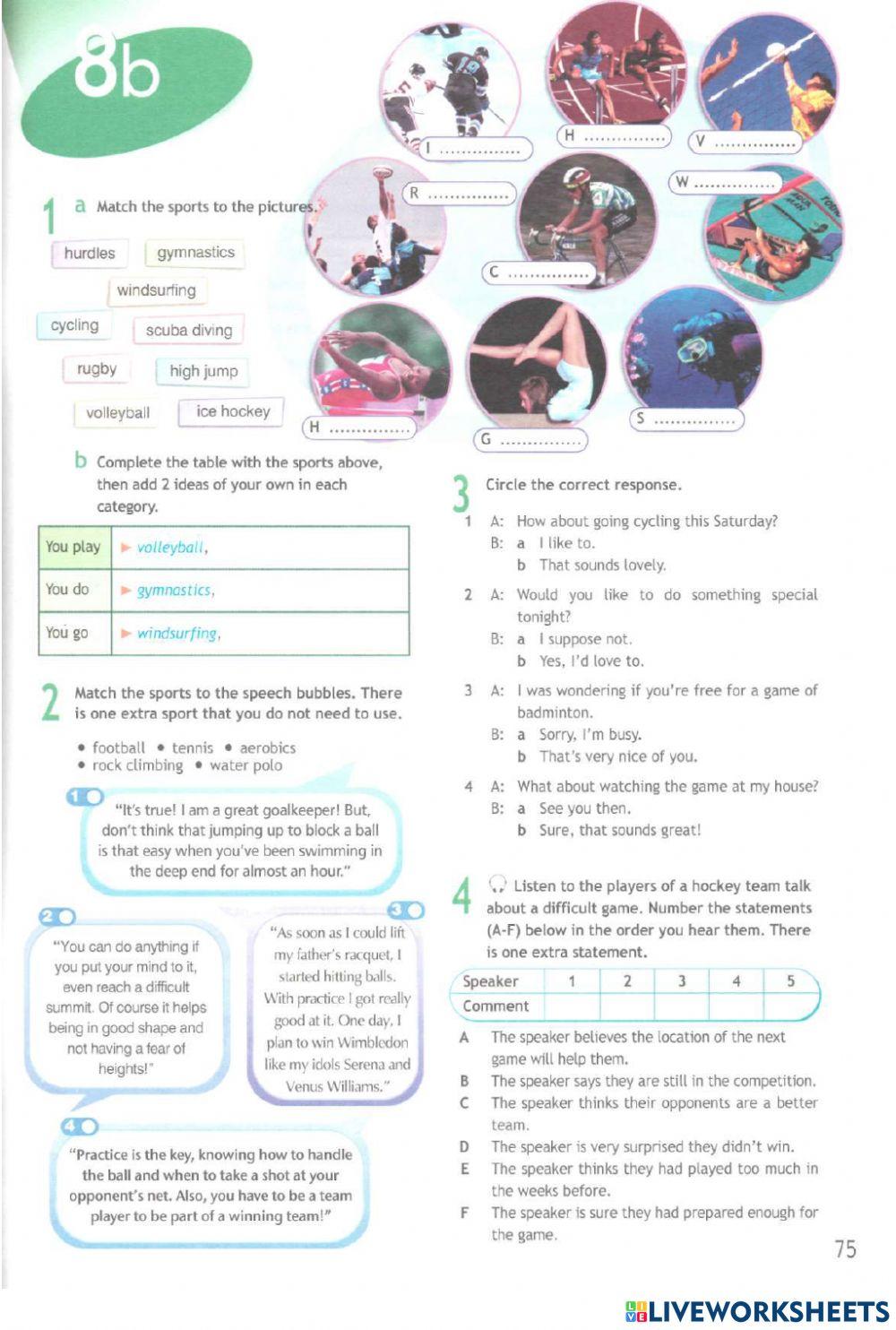 spotlight 8 wb | Free Interactive Worksheets | 6868400