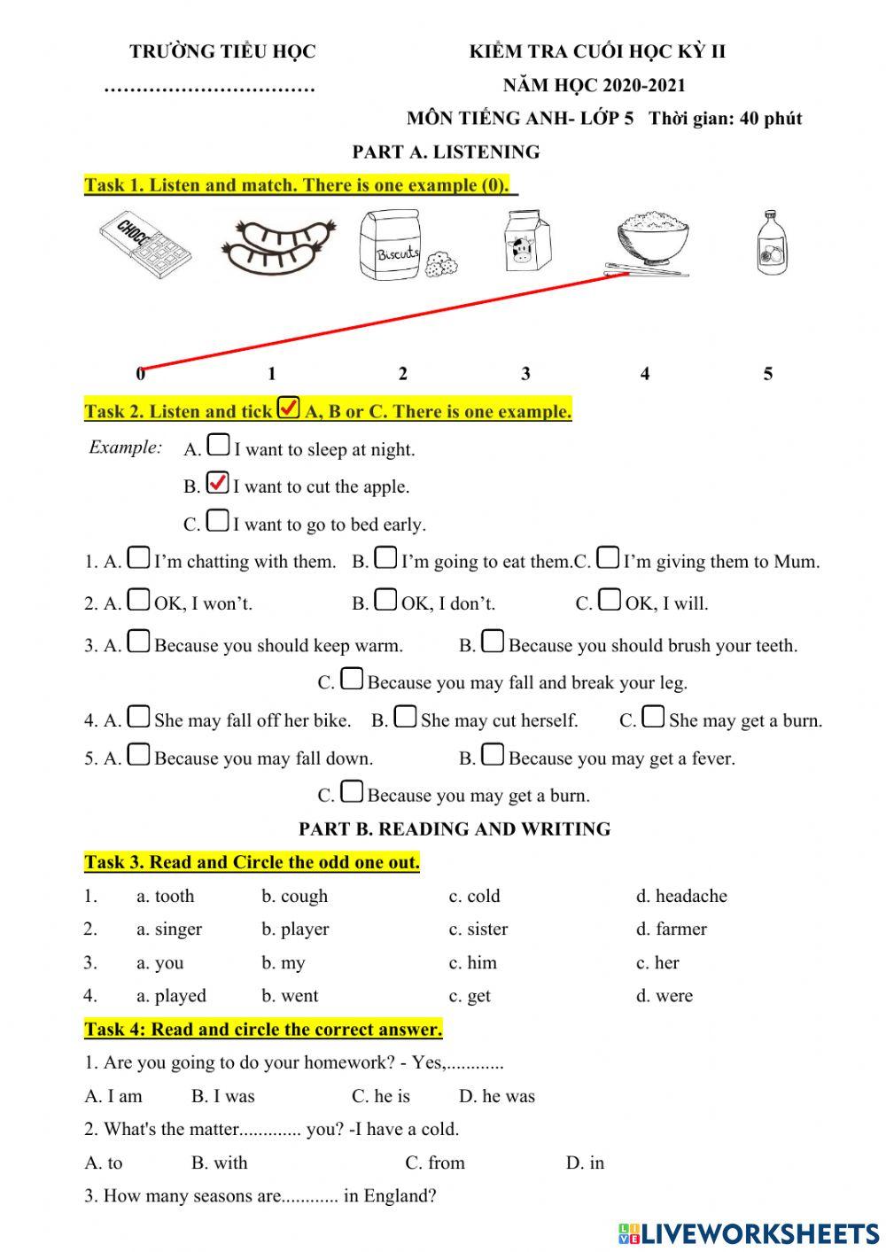 G5-cky2 de5 worksheet | Live Worksheets