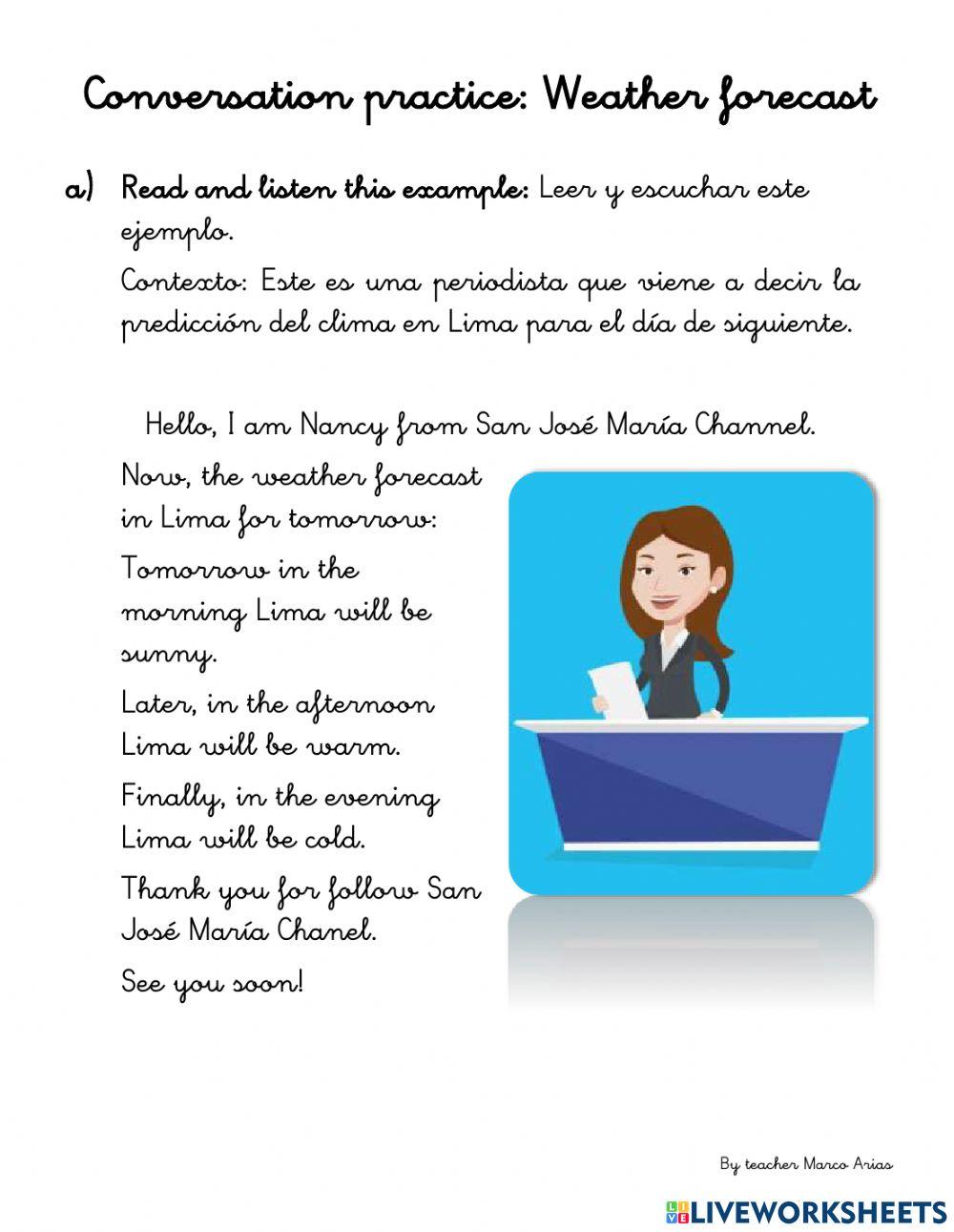 2016469 | Weather forecast | MarcoArias | LiveWorksheets