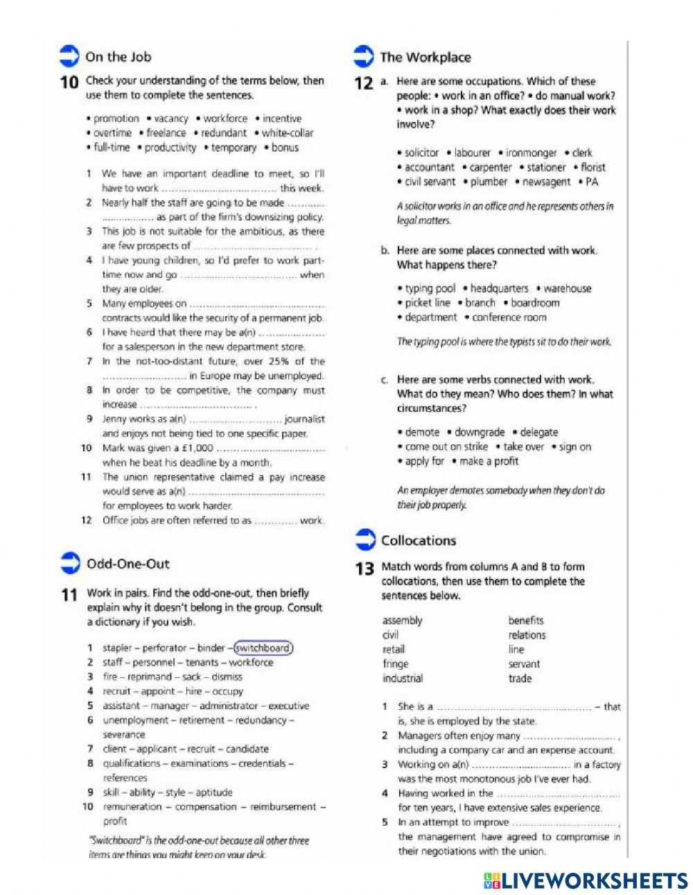 2016668 | Work-related vocabulary | candycamelia