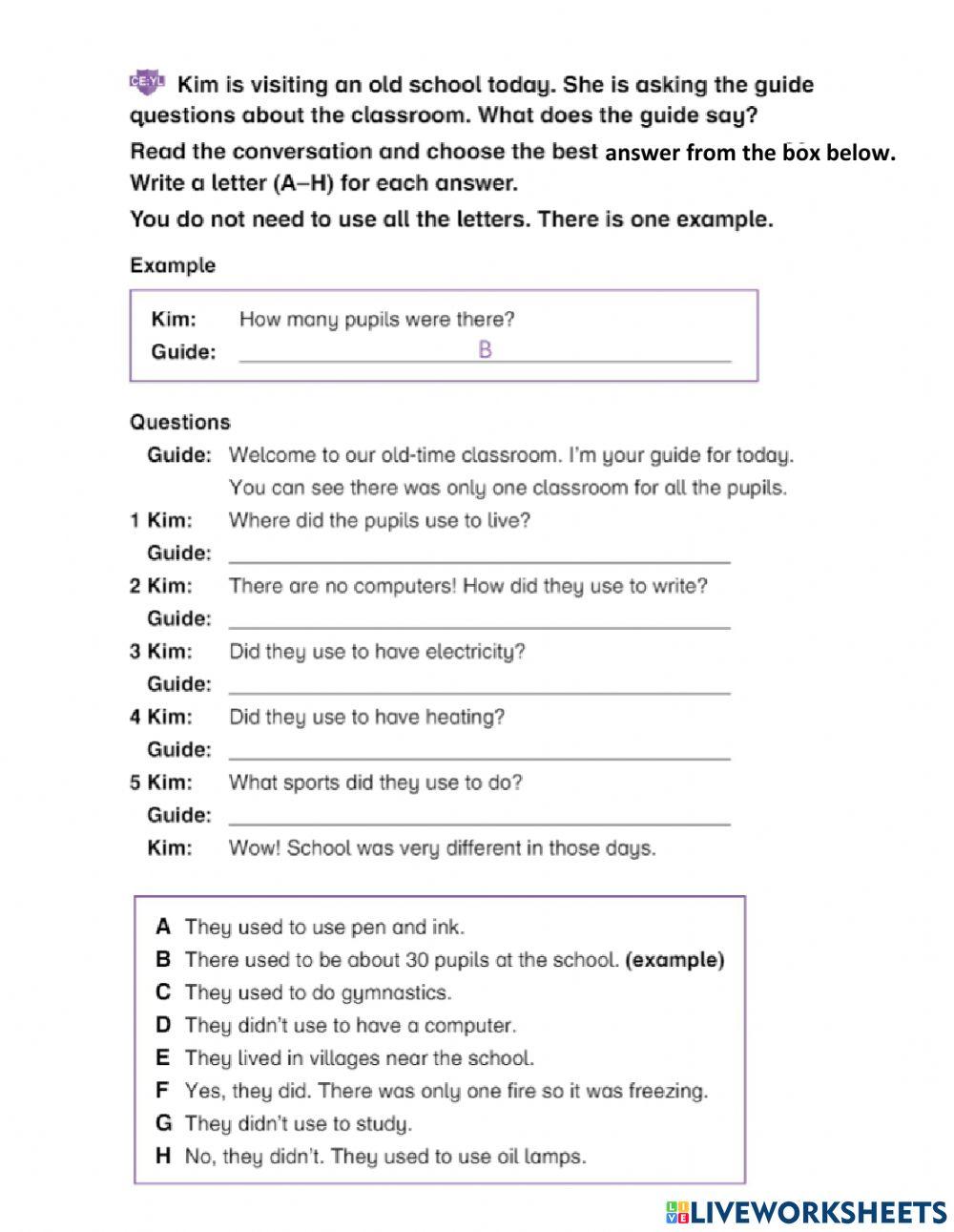 Kids5a U2 L5-L6 worksheet | Live Worksheets