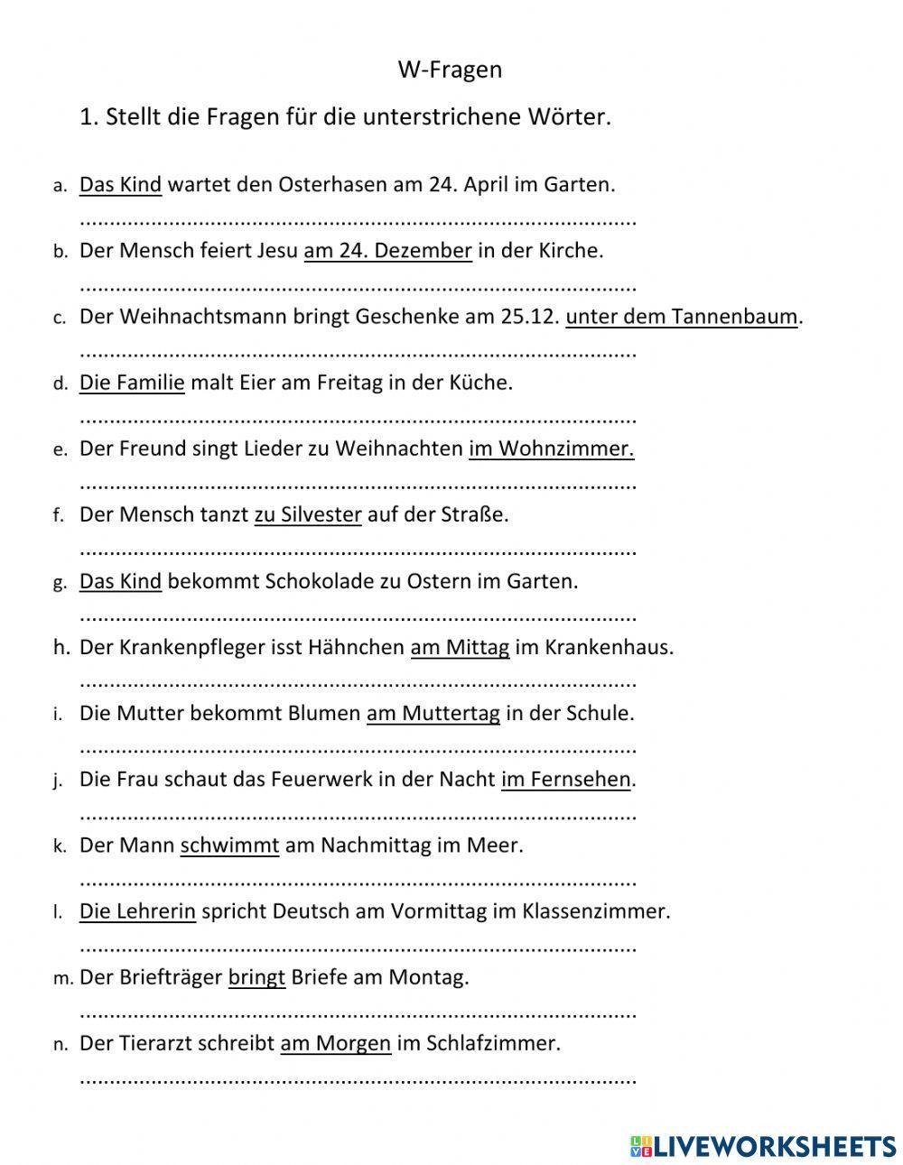 2017109 | W-Fragen | Bozga Dora Larisa | LiveWorksheets