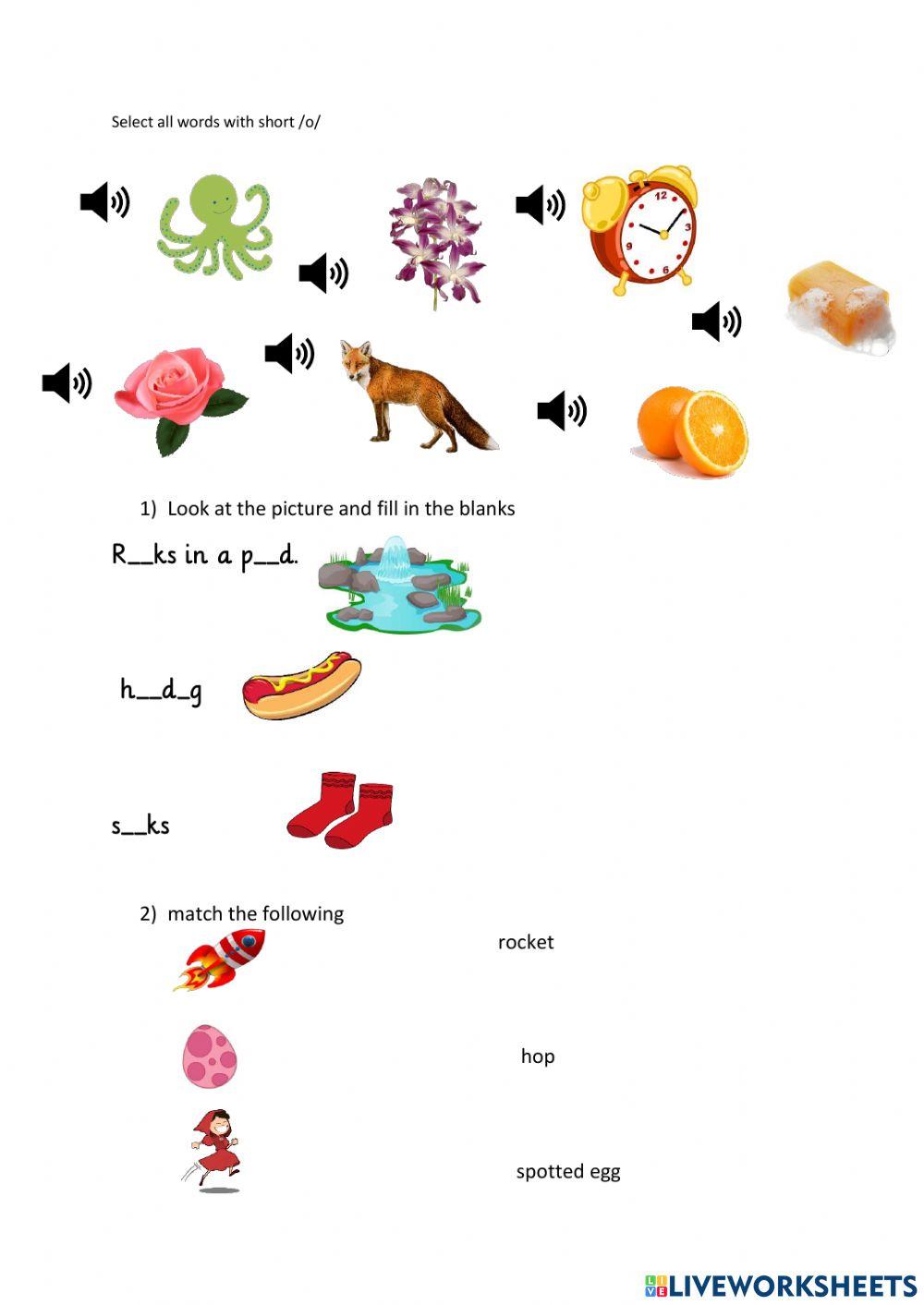 short o online exercise for | Live Worksheets