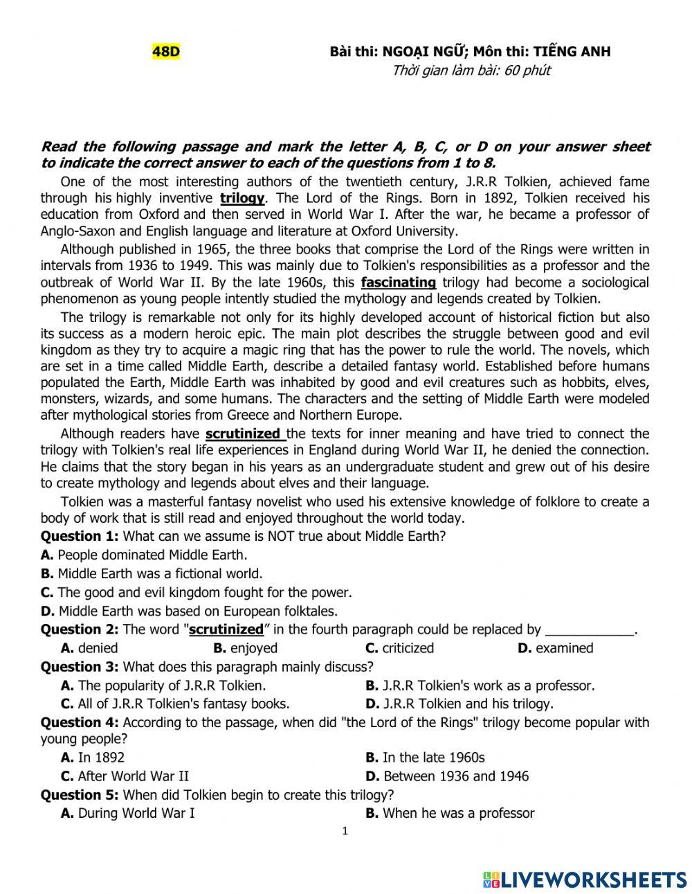 E12-48 worksheet | Live Worksheets