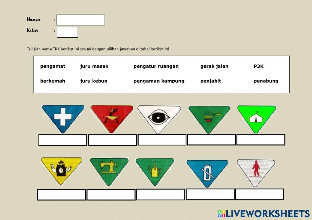 TKK Pramuka Sia… | Free Interactive Worksheets | 1980574