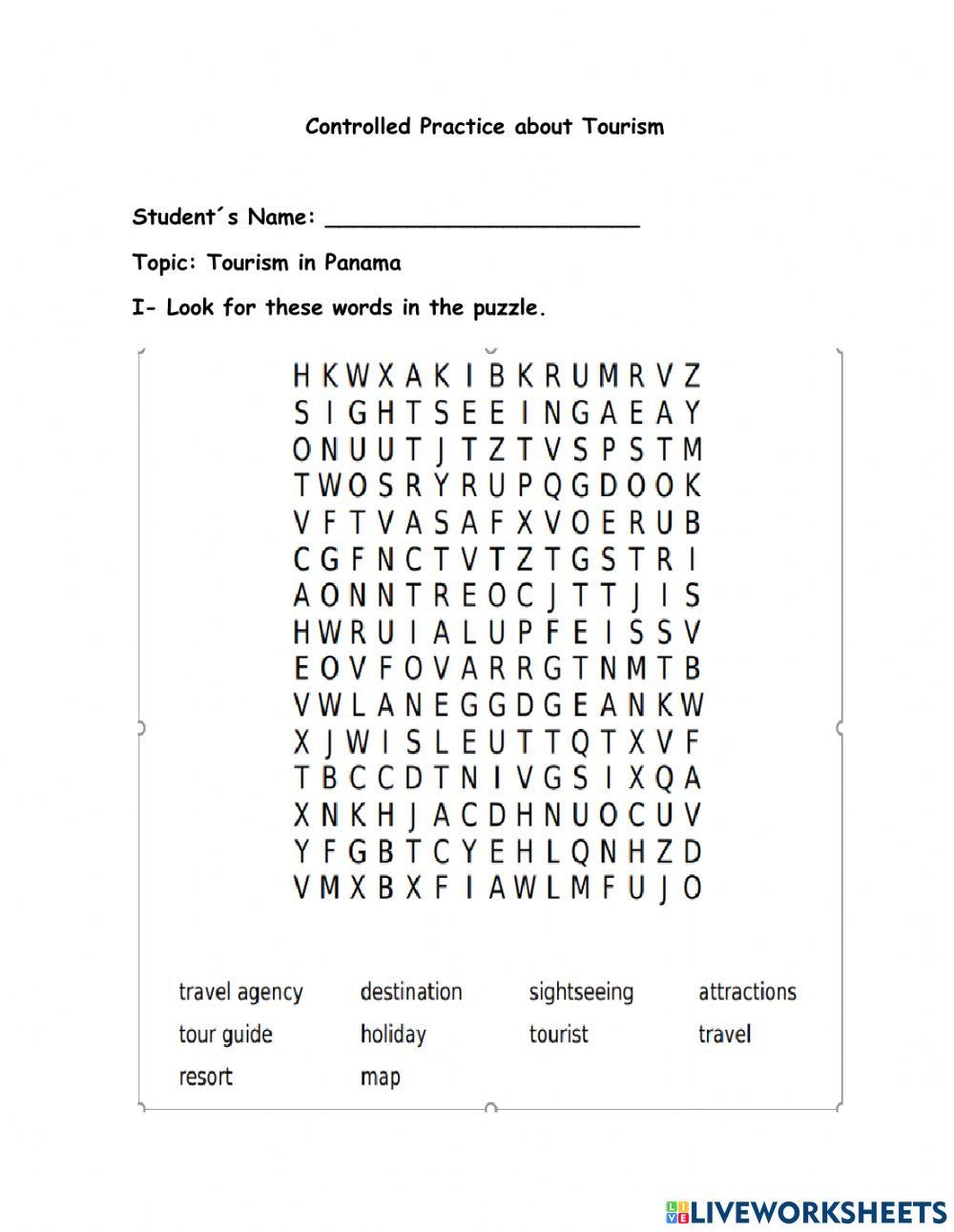 Some tourist places of panama worksheet | Live Worksheets