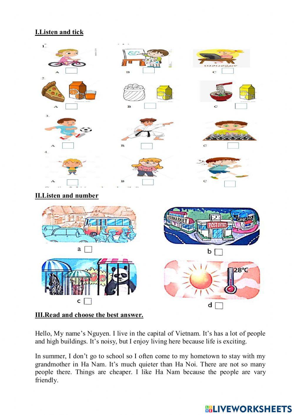 Review online exercise for 5 | Live Worksheets