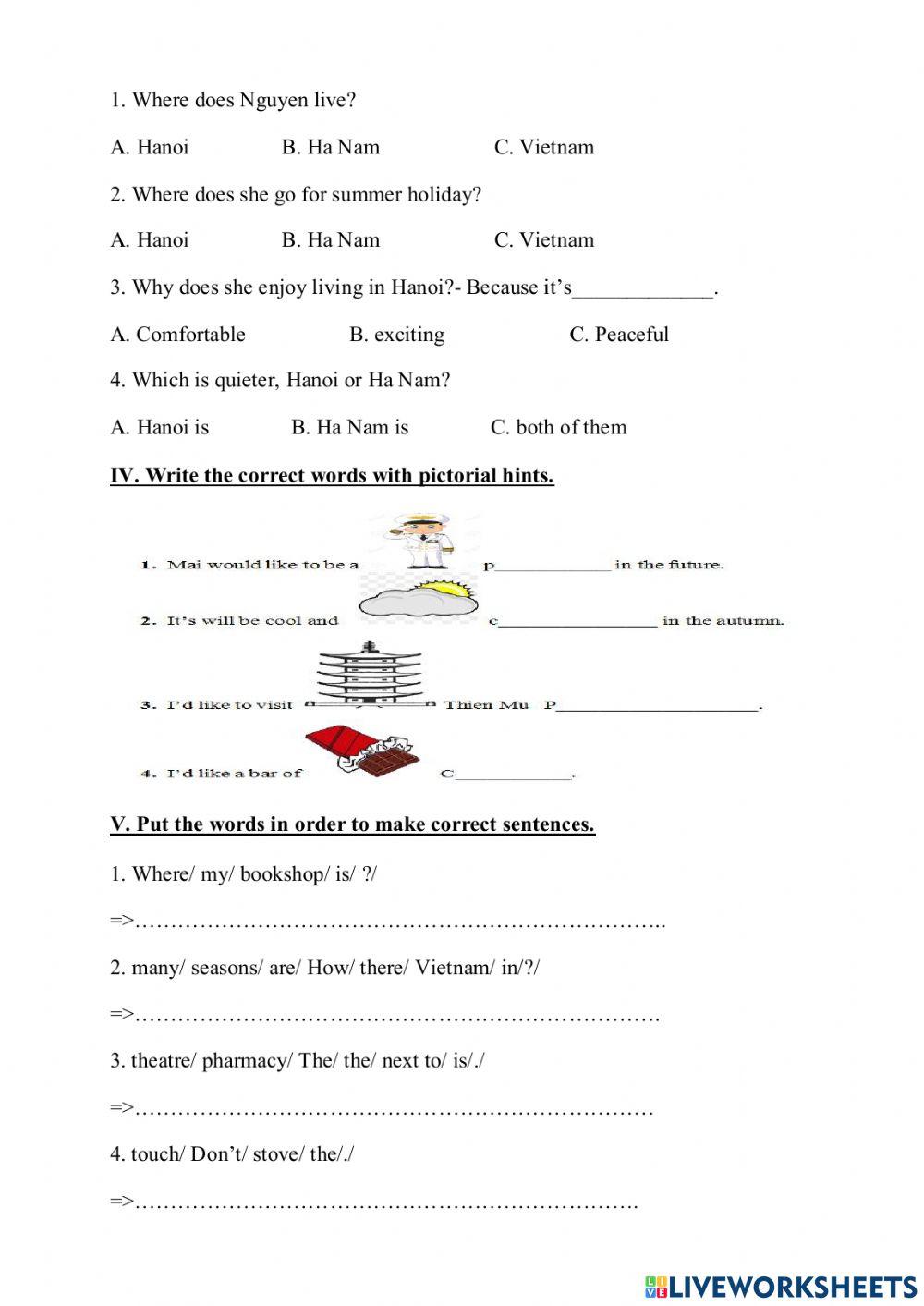Review online exercise for 5 | Live Worksheets