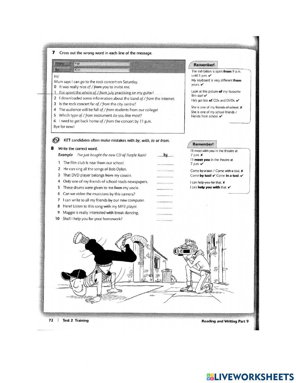KET trainers interactive exercise for g 7, g 8 | Live Worksheets