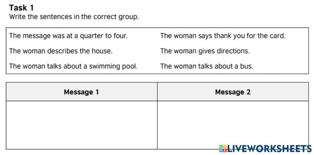 An invitation to a party - Task 1 online exercise for | Live Worksheets