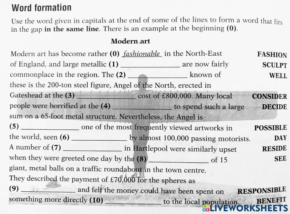 FIRST CERTIFICATE: WORD BUILDING worksheet | Live Worksheets