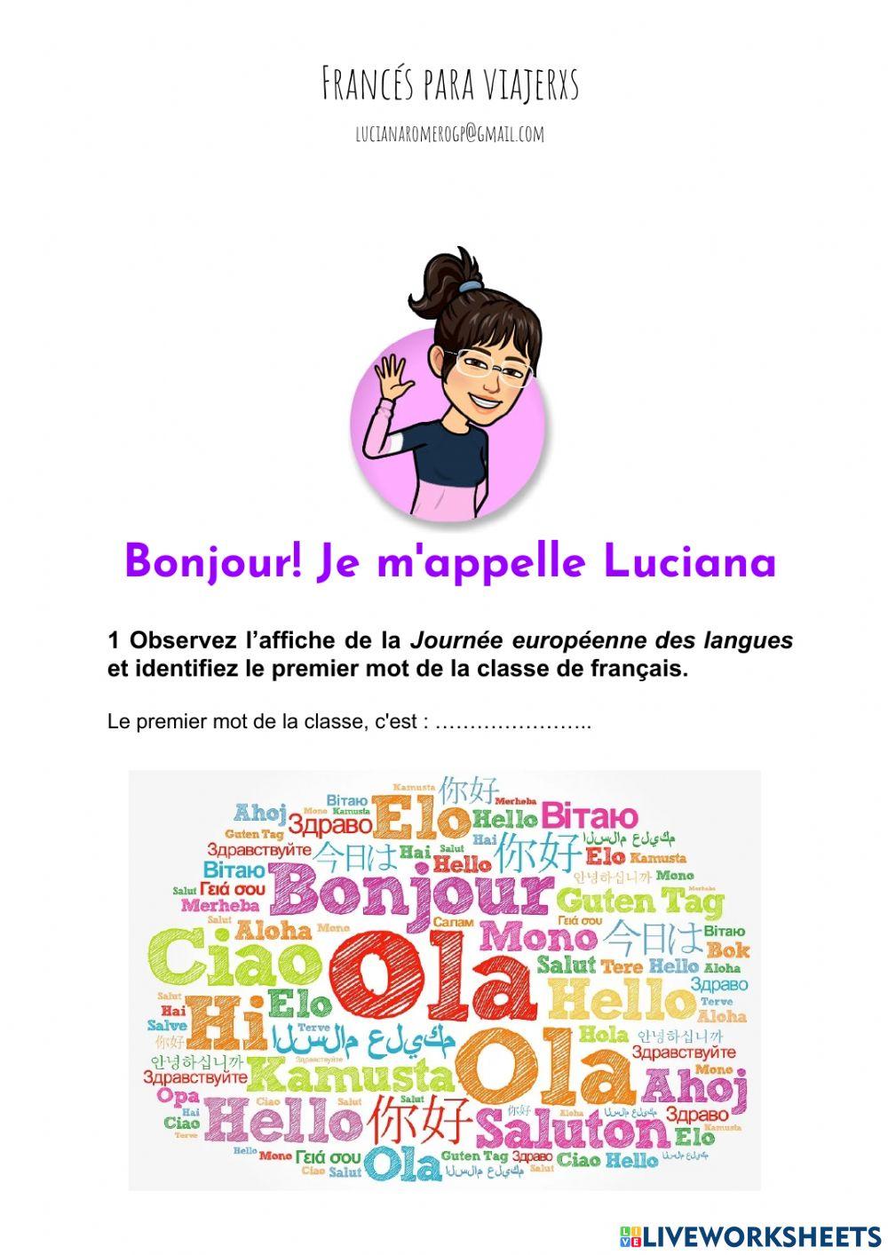 Se présenter | Free Interactive Worksheets | 1981172