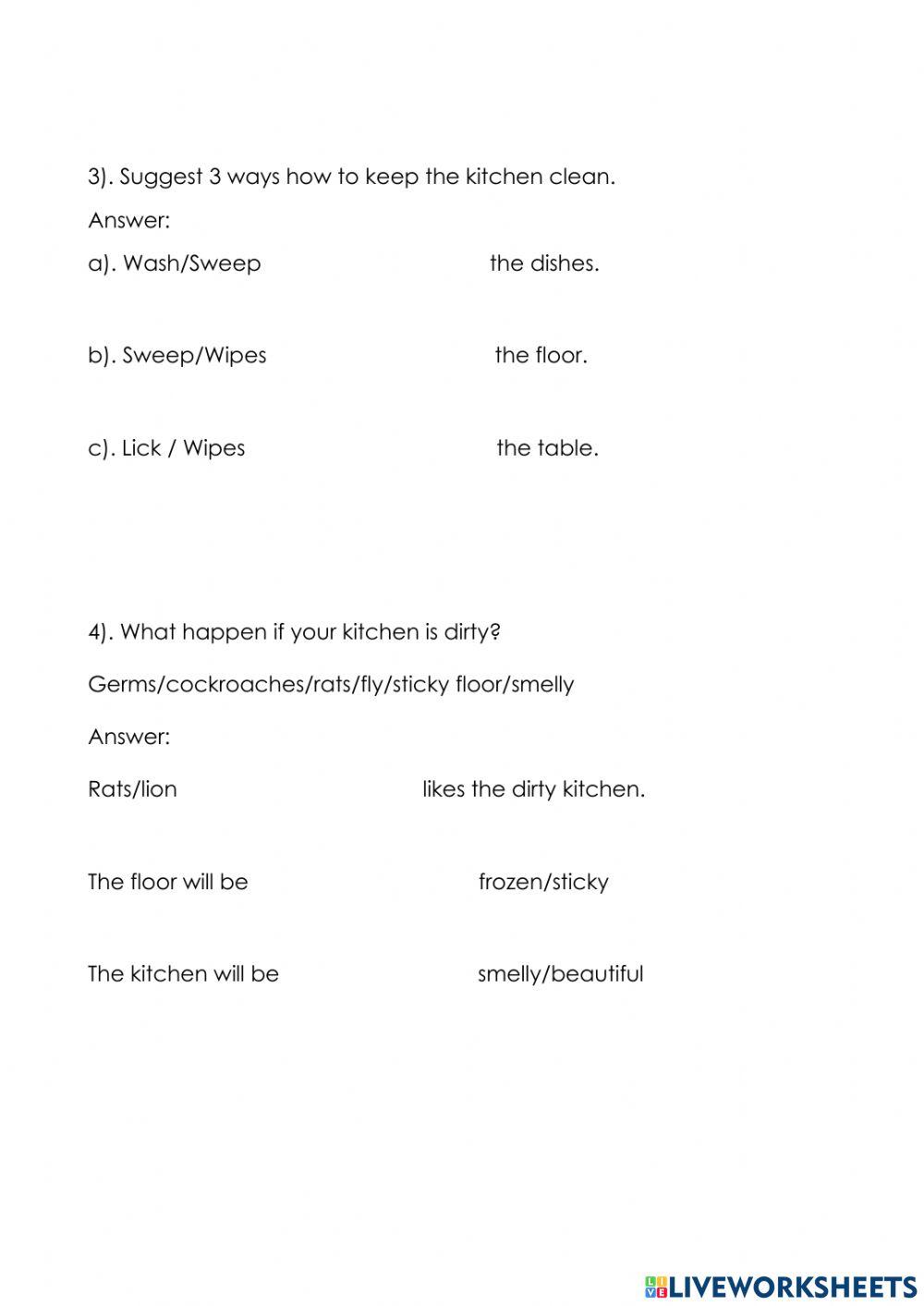 4134721 | Clean Kitchen 3 | rathybah | LiveWorksheets