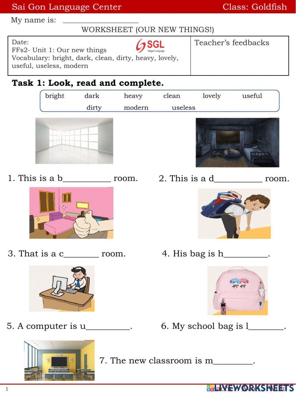 1981638 | Our new things | Willa10 | LiveWorksheets