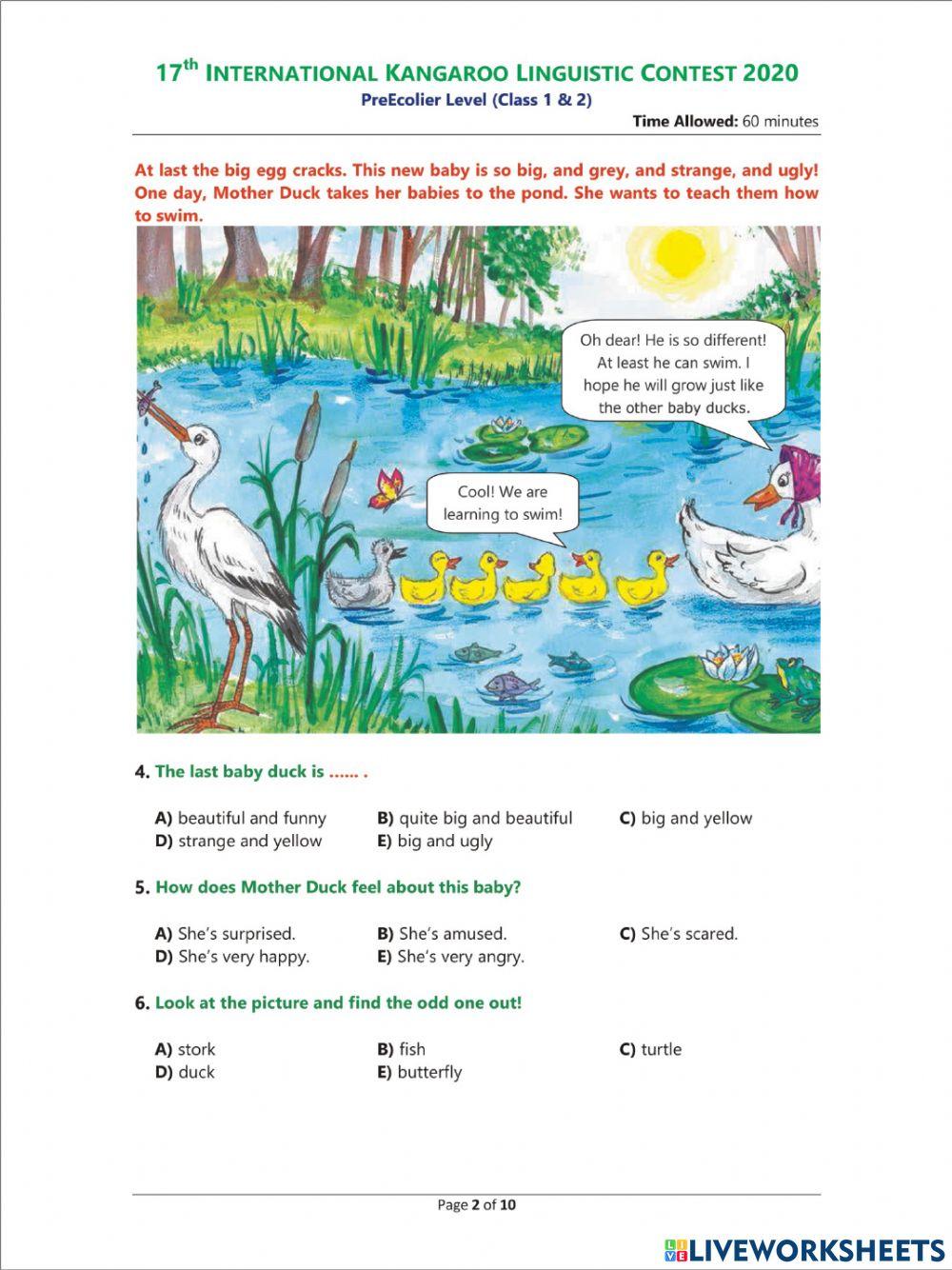 Iklc- 2020 | Free Interactive Worksheets | 1981899