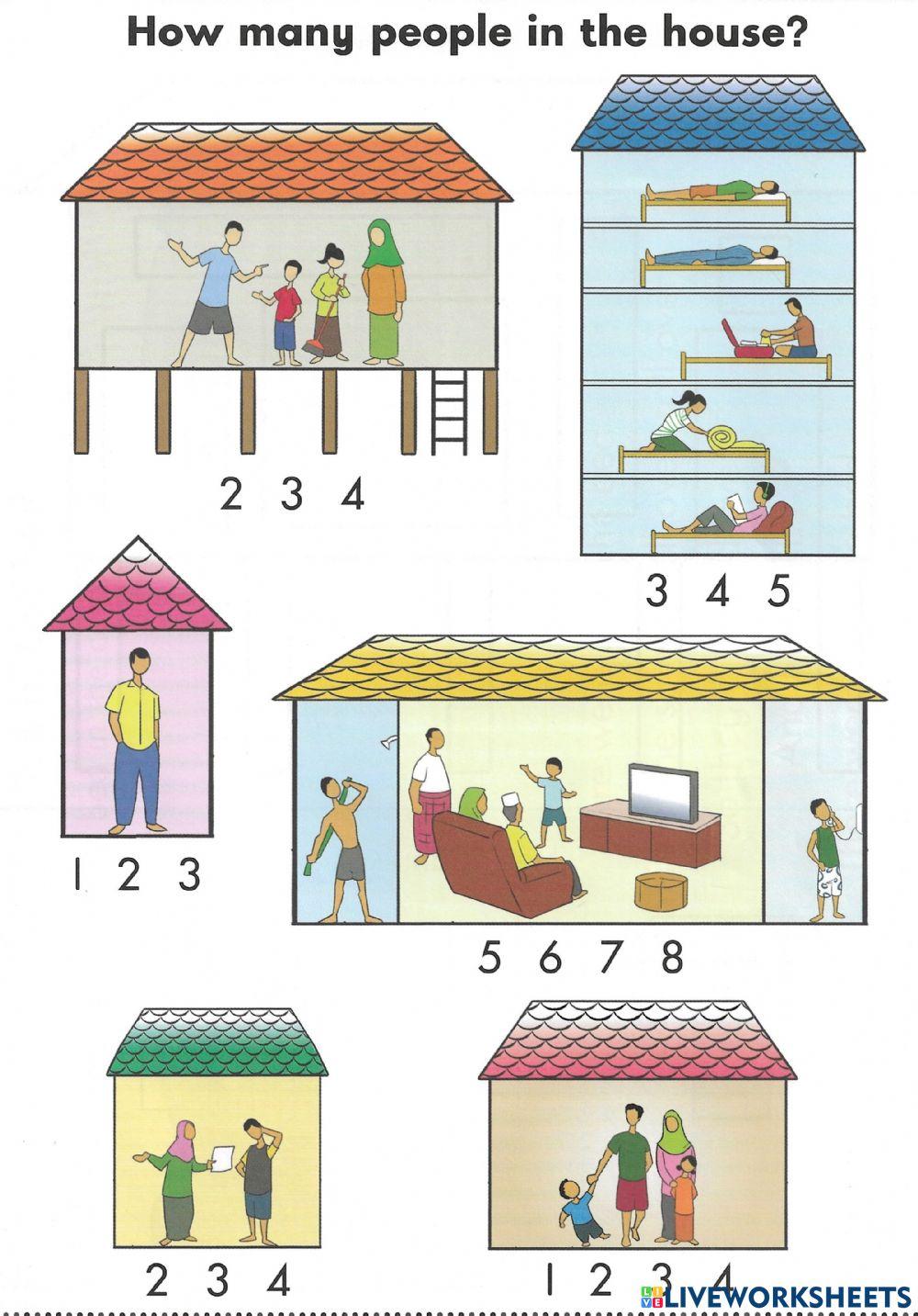 how many people online exercise for | Live Worksheets