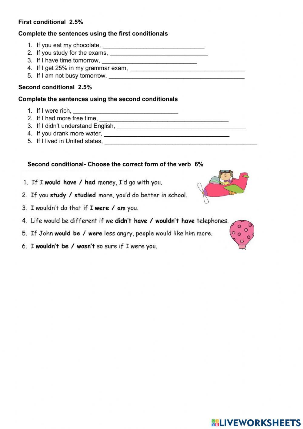 Conditionals | Free Interactive Worksheets | 1982206