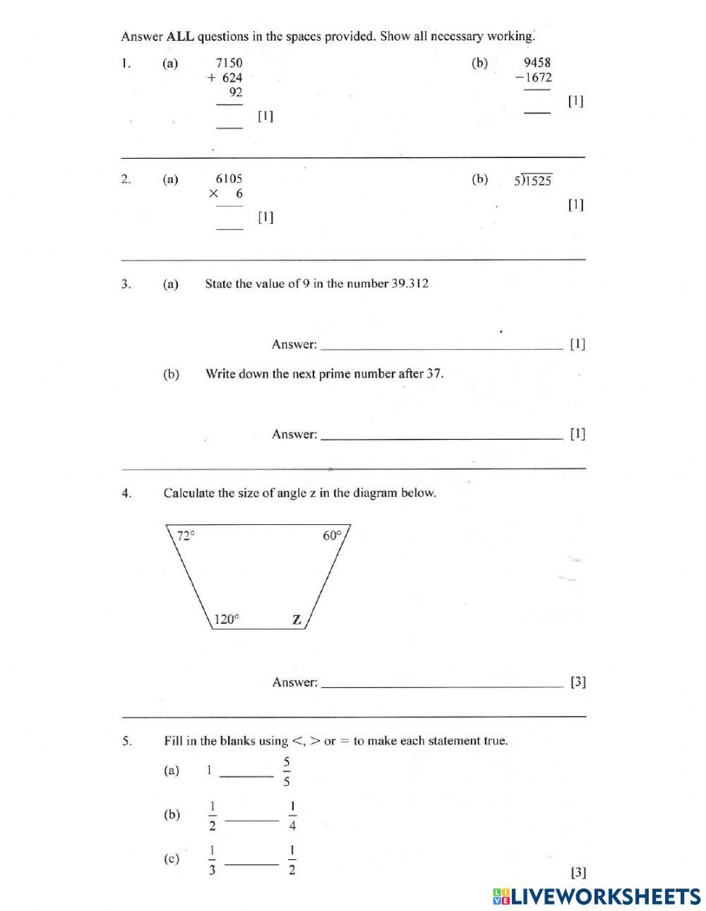 Bjc 2017 | Free Interactive Worksheets | 1982379