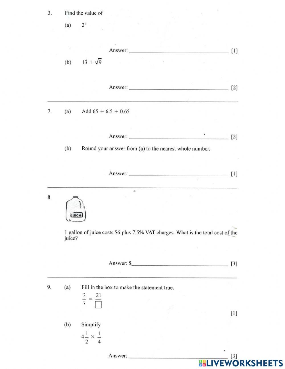 Bjc 2017 | Free Interactive Worksheets | 1982379