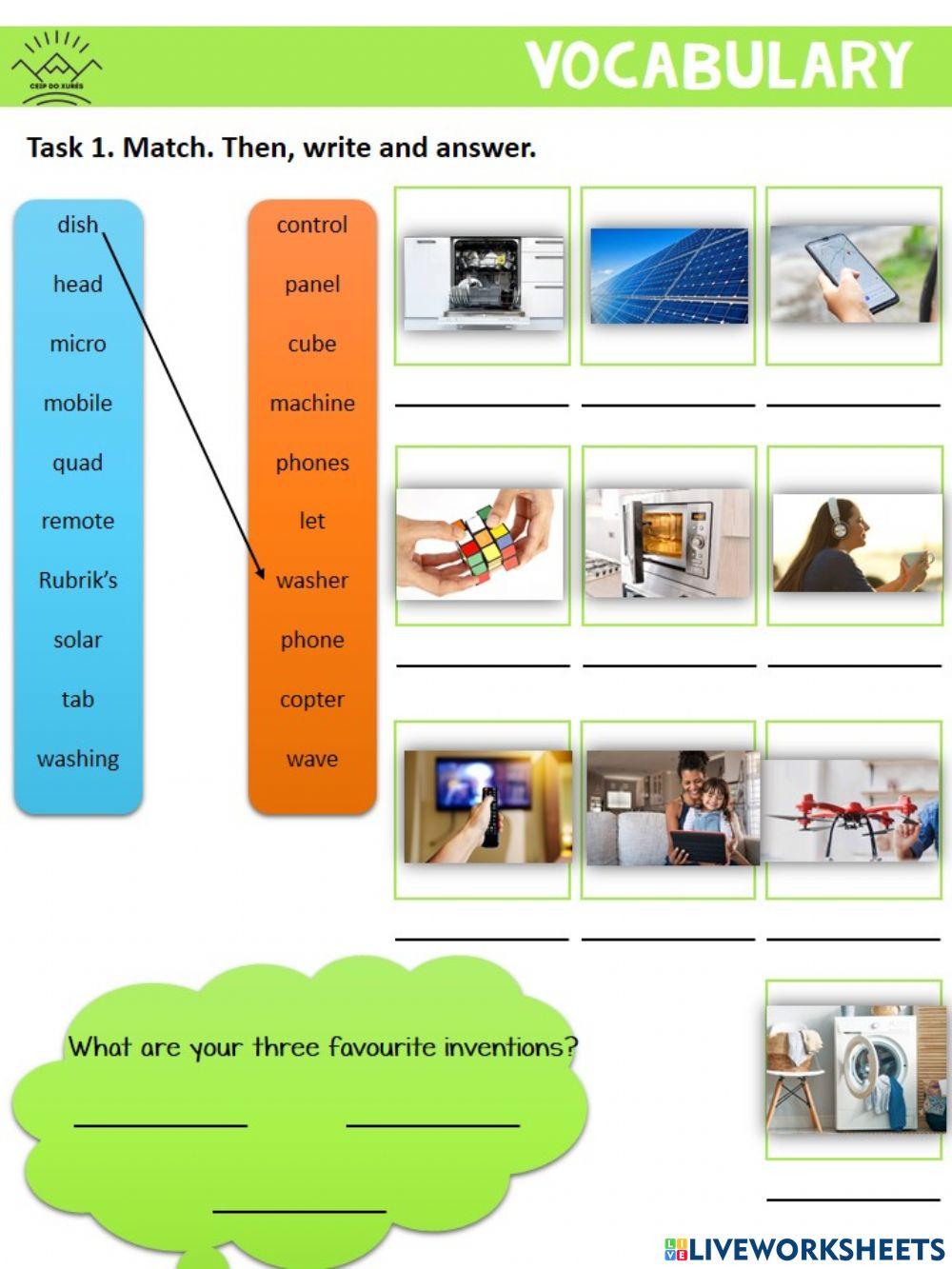 Inventions III worksheet | Live Worksheets