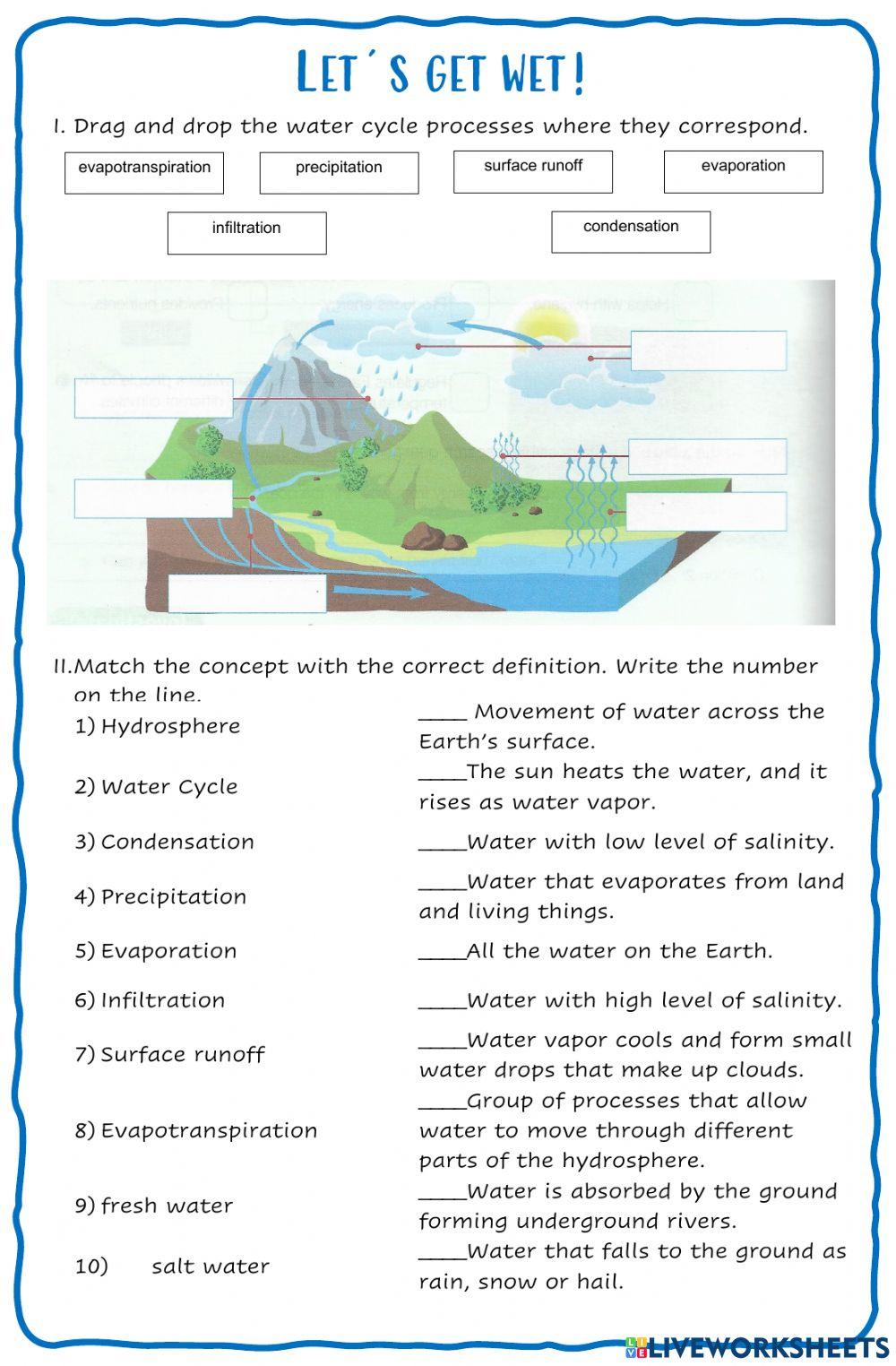 Let-s get wet | Free Interactive Worksheets | 1982989
