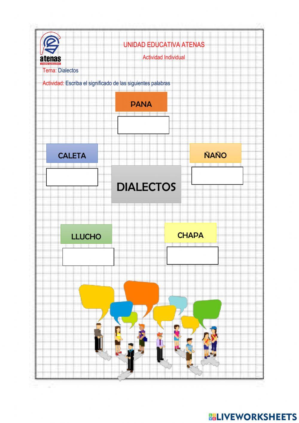 1983033 | Dialectos | Fernanda Cherres | LiveWorksheets