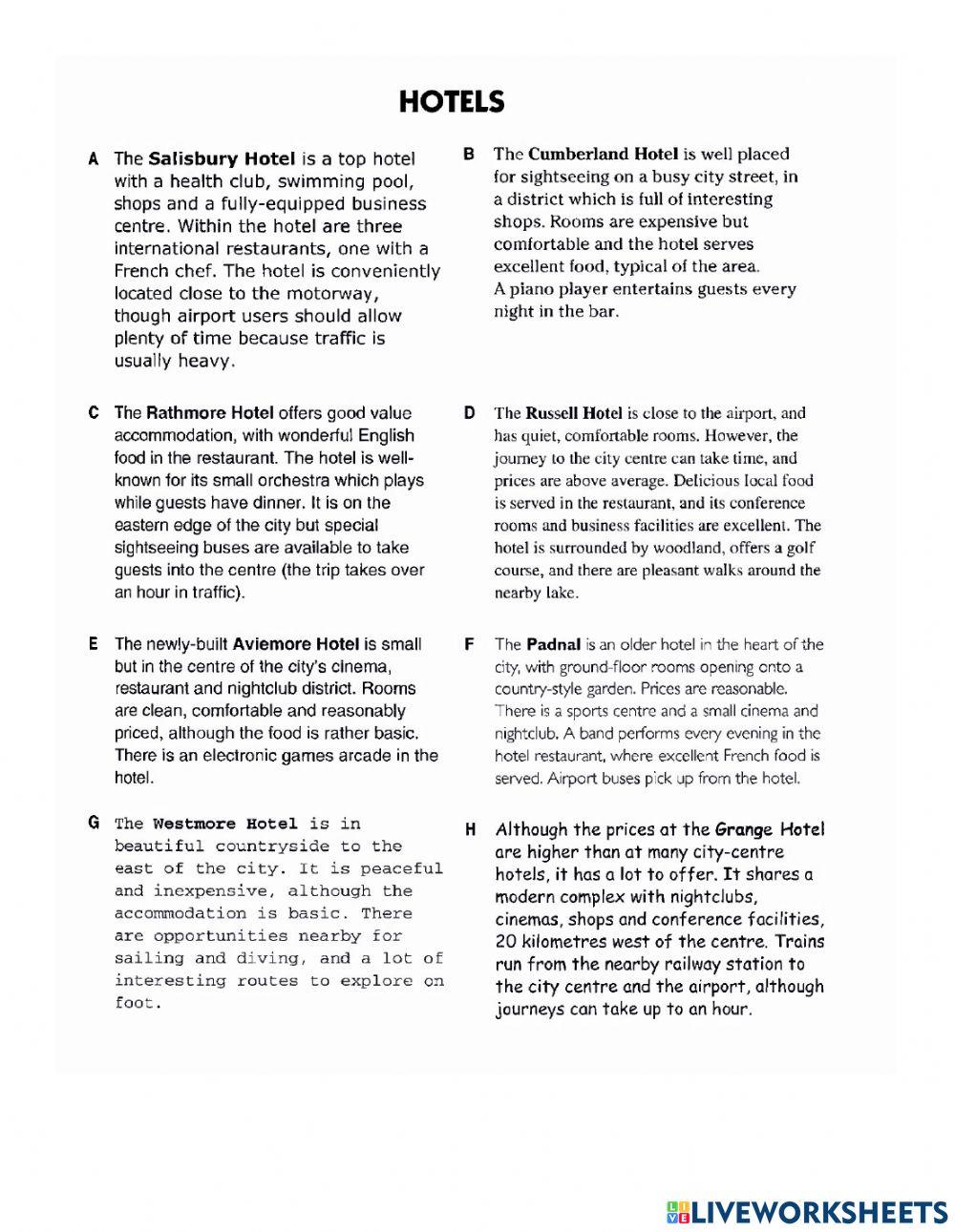 Pet reading homework 6(part 2) worksheet | Live Worksheets