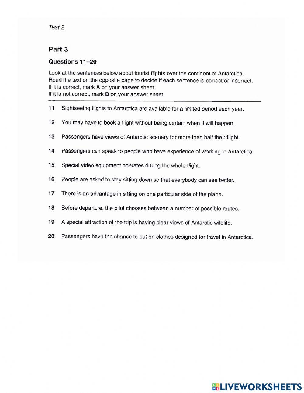 Pet reading homework 7(part 3) worksheet | Live Worksheets