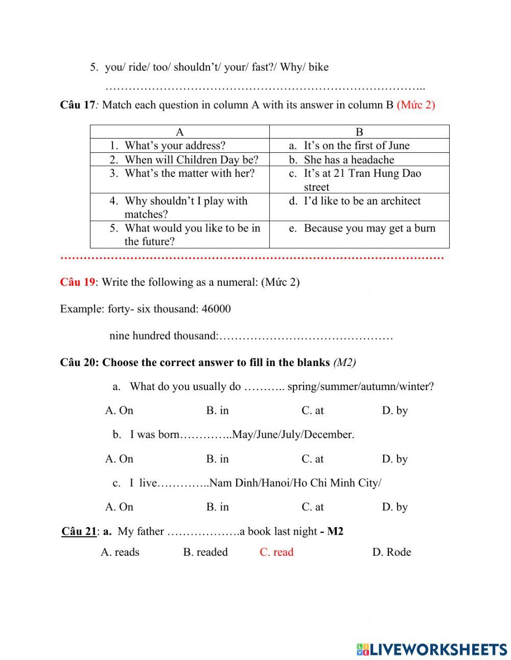 ks5 online exercise for | Live Worksheets