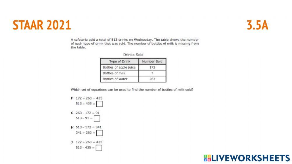 Addition & Subtraction Math Problems Team Practice -1 worksheet | Live ...