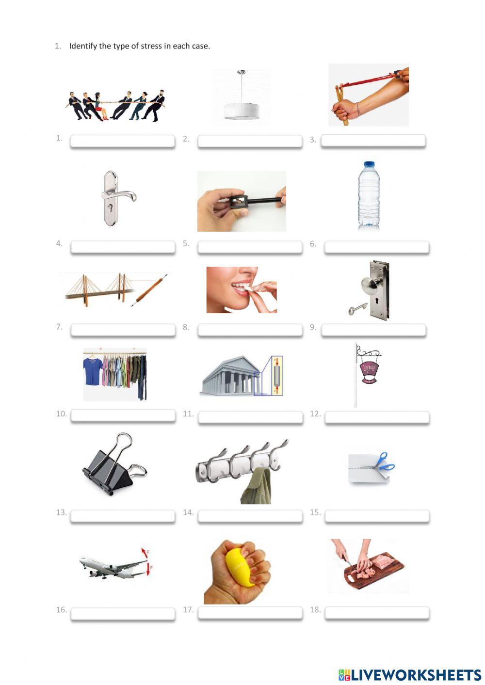 Stress in structures online exercise for | Live Worksheets