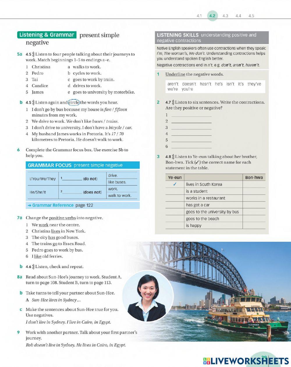 Present Simple negative online pdf activity for A1 | Live Worksheets