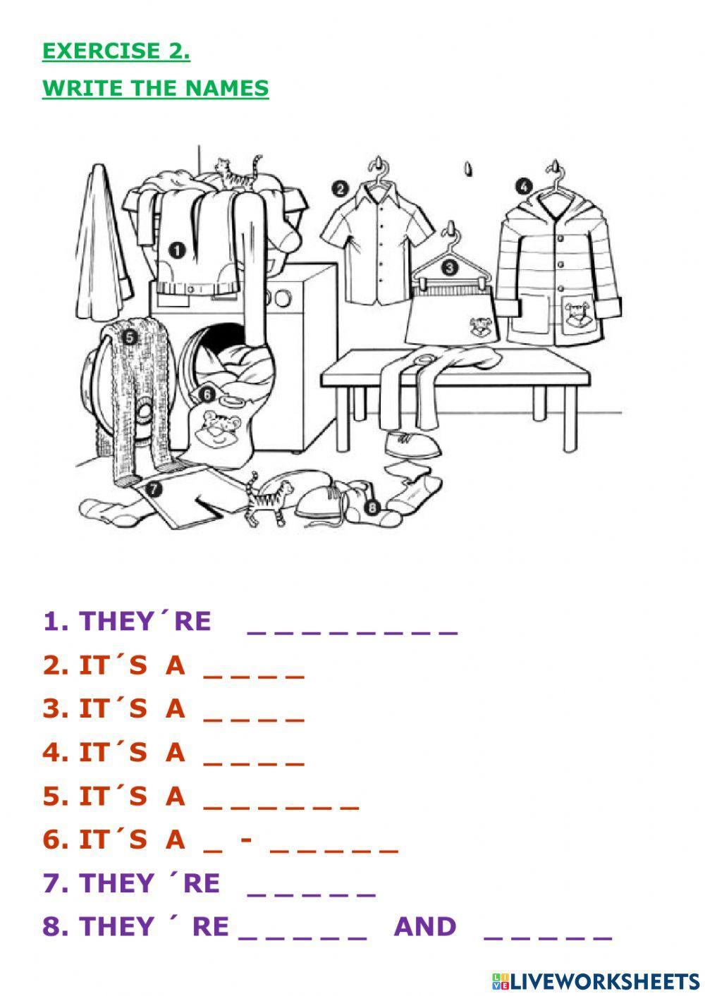 NEW TIGER 2 - UNIT 3 CLOTHES online exercise for | Live Worksheets