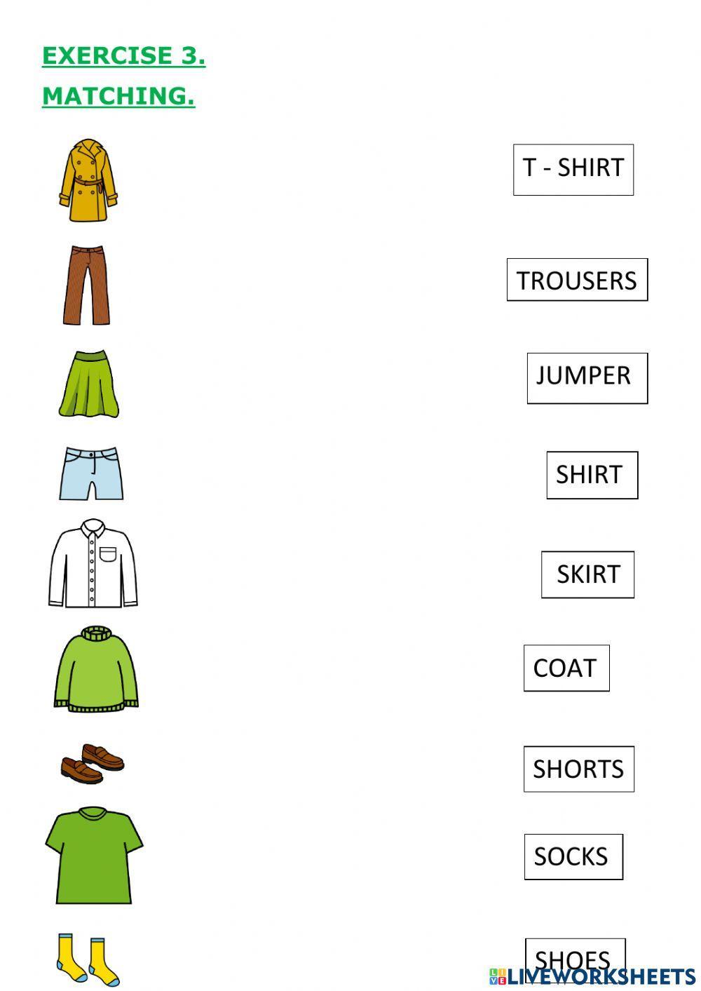 NEW TIGER 2 - UNIT 3 CLOTHES online exercise for | Live Worksheets