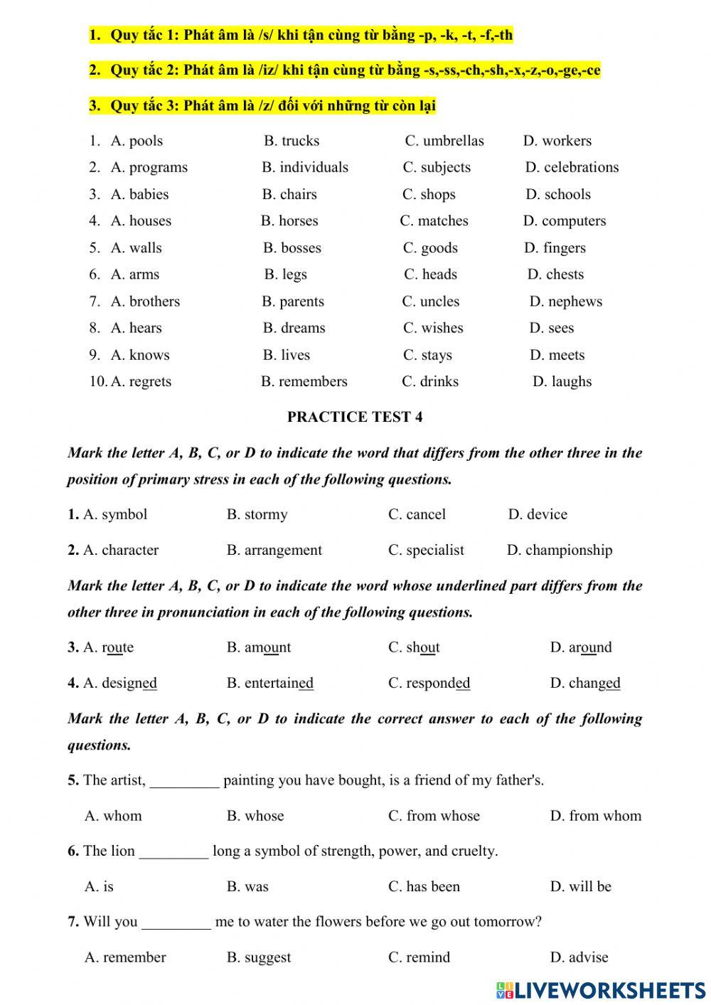 Grade 9 (4) worksheet | Live Worksheets
