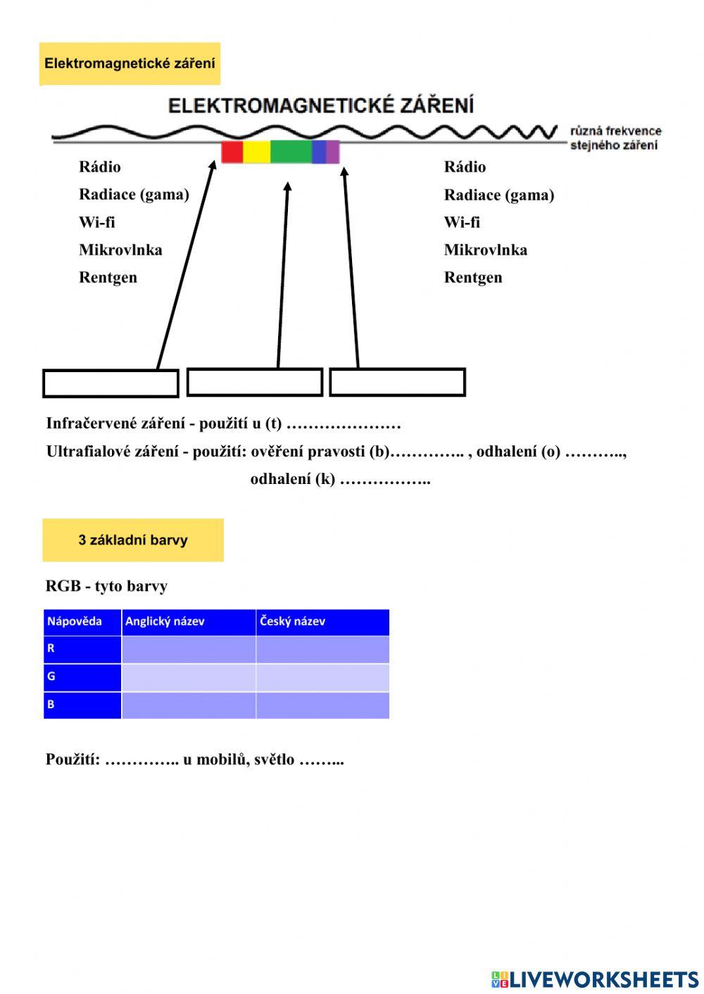 Optika - opakov… | Free Interactive Worksheets | 1986284