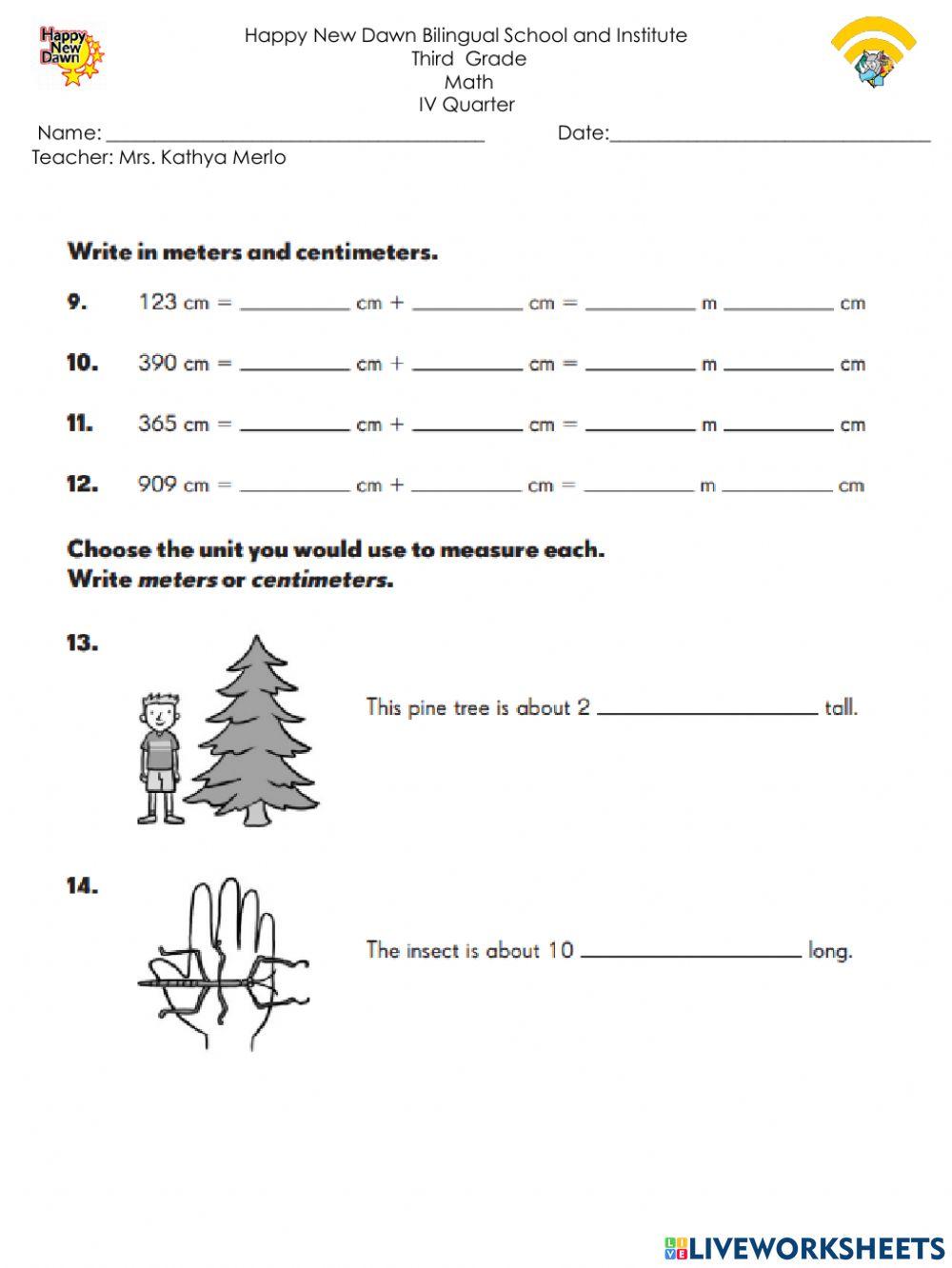 Convert Centimeters To Meters Online Exercise For Live Worksheets Convert Centimeters To Meters Online Exercise For Live Worksheets