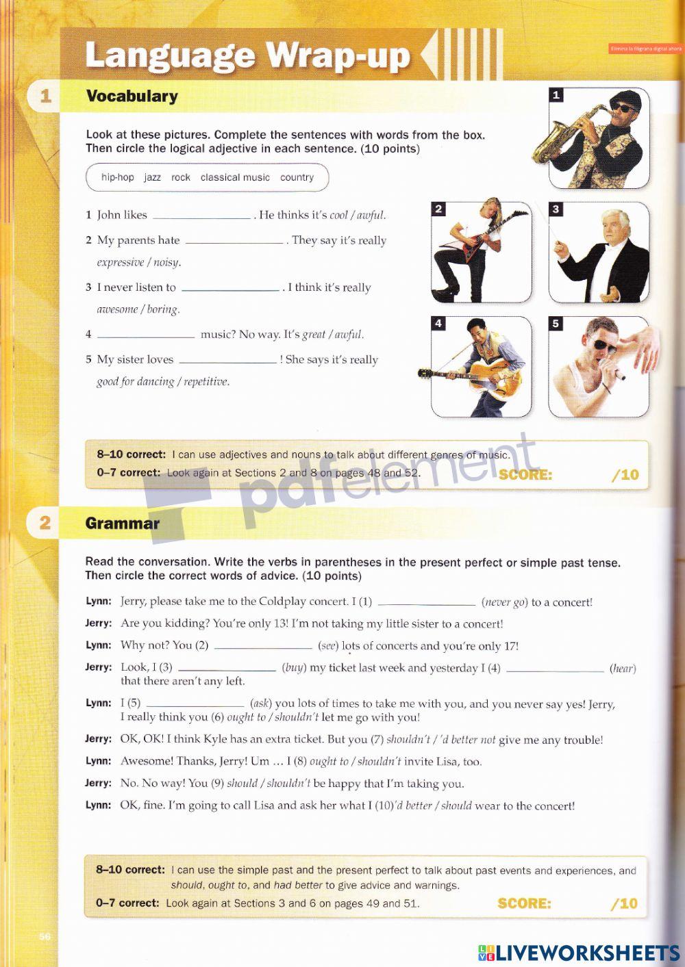 UNIT 5: WRAP-UP | Free Interactive Worksheets | 6861240